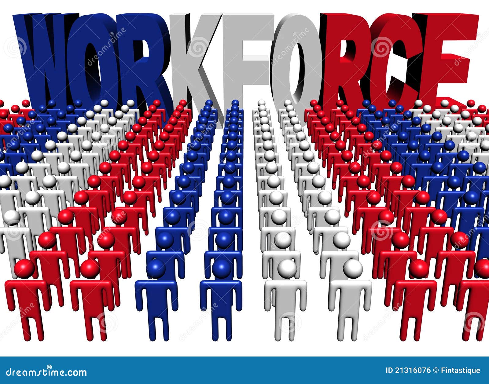 People with Workforce French Flag Stock Illustration - Illustration of ...