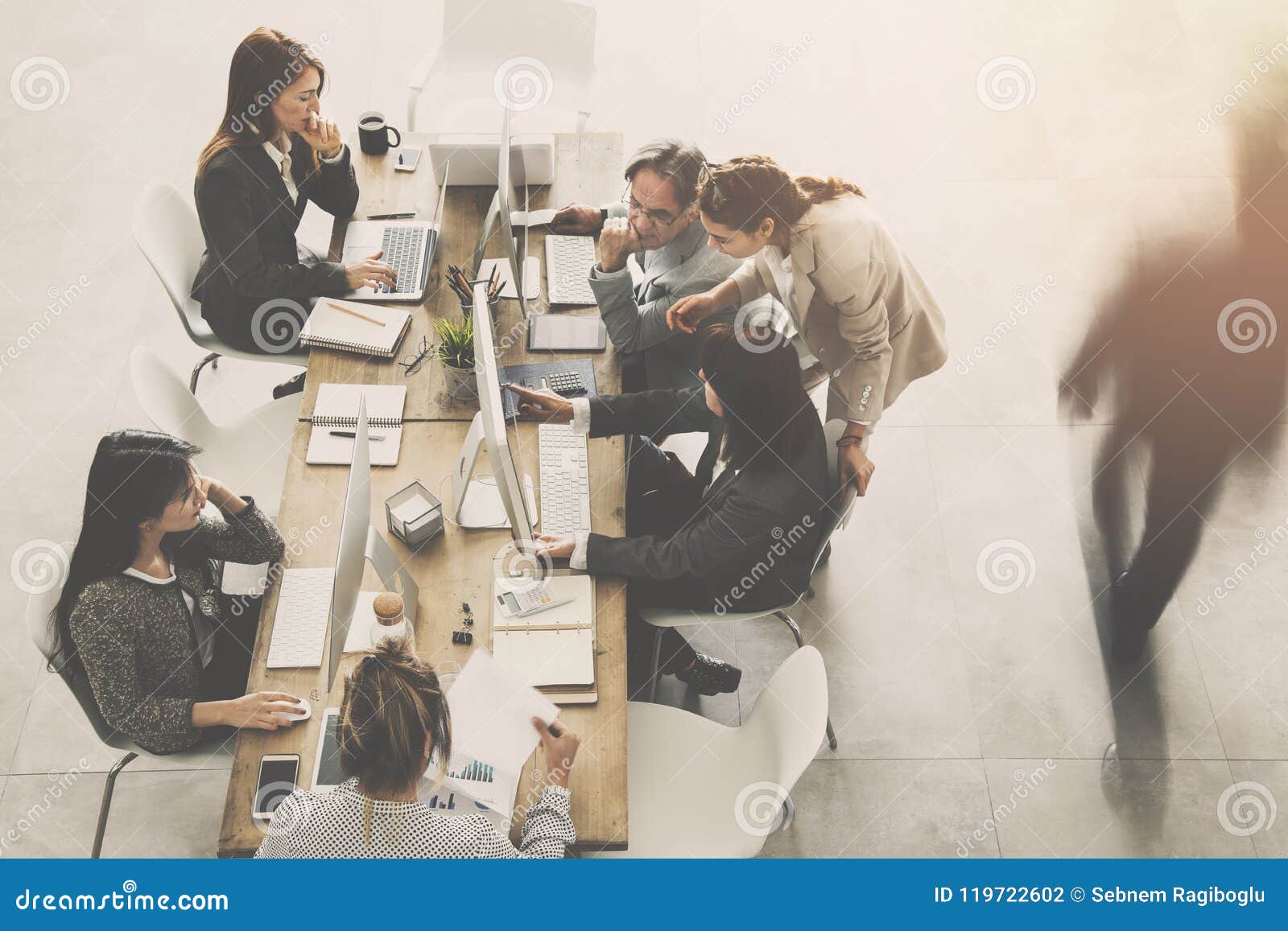 People Working Around a Table Stock Photo - Image of organizarion ...