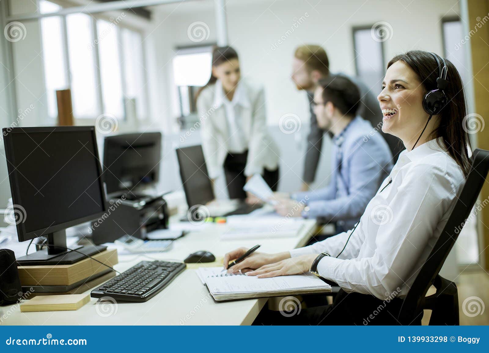 People Working in a Busy Office Stock Photo - Image of businessman ...