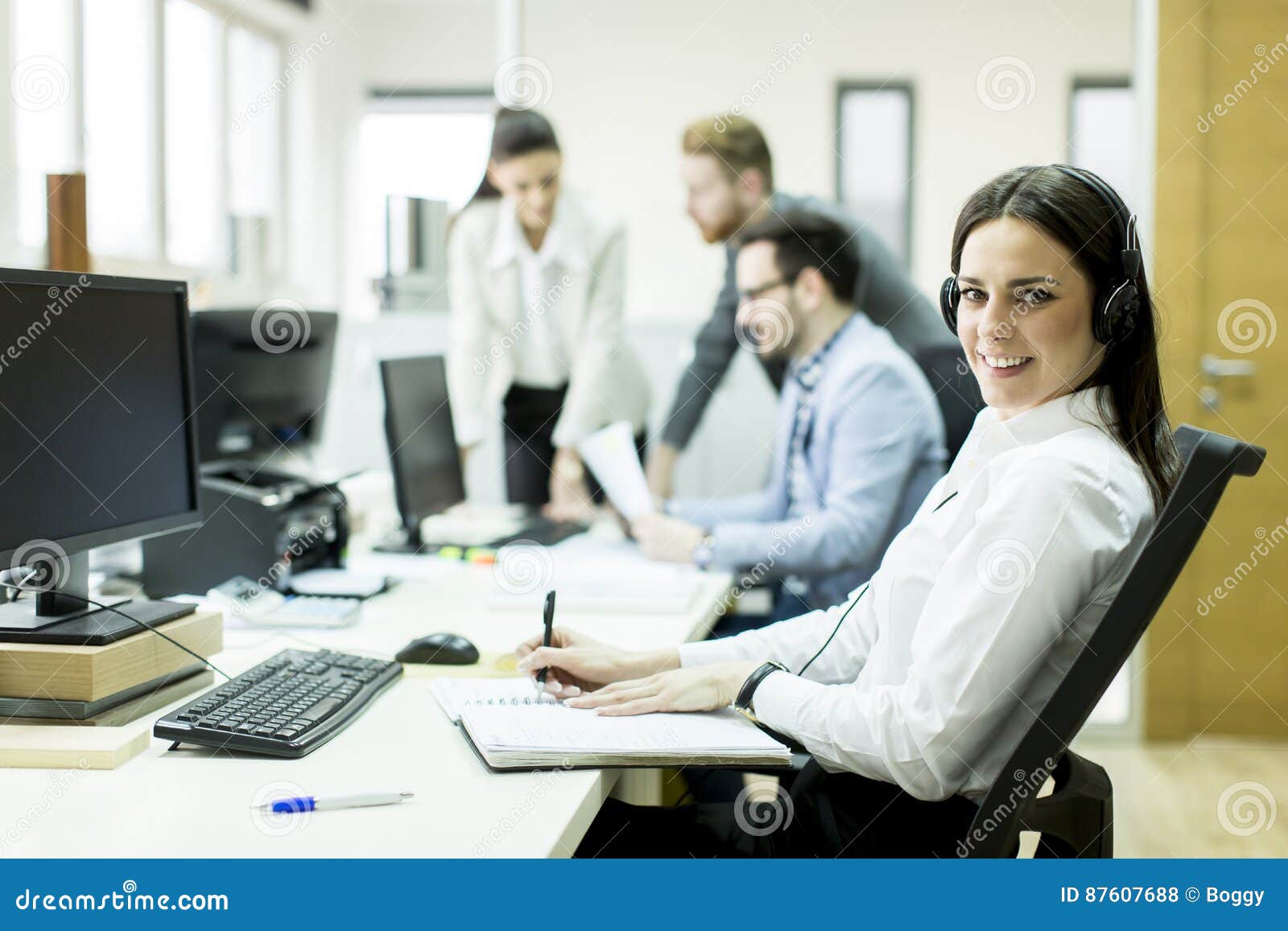 People Working in a Busy Office Stock Photo - Image of office ...