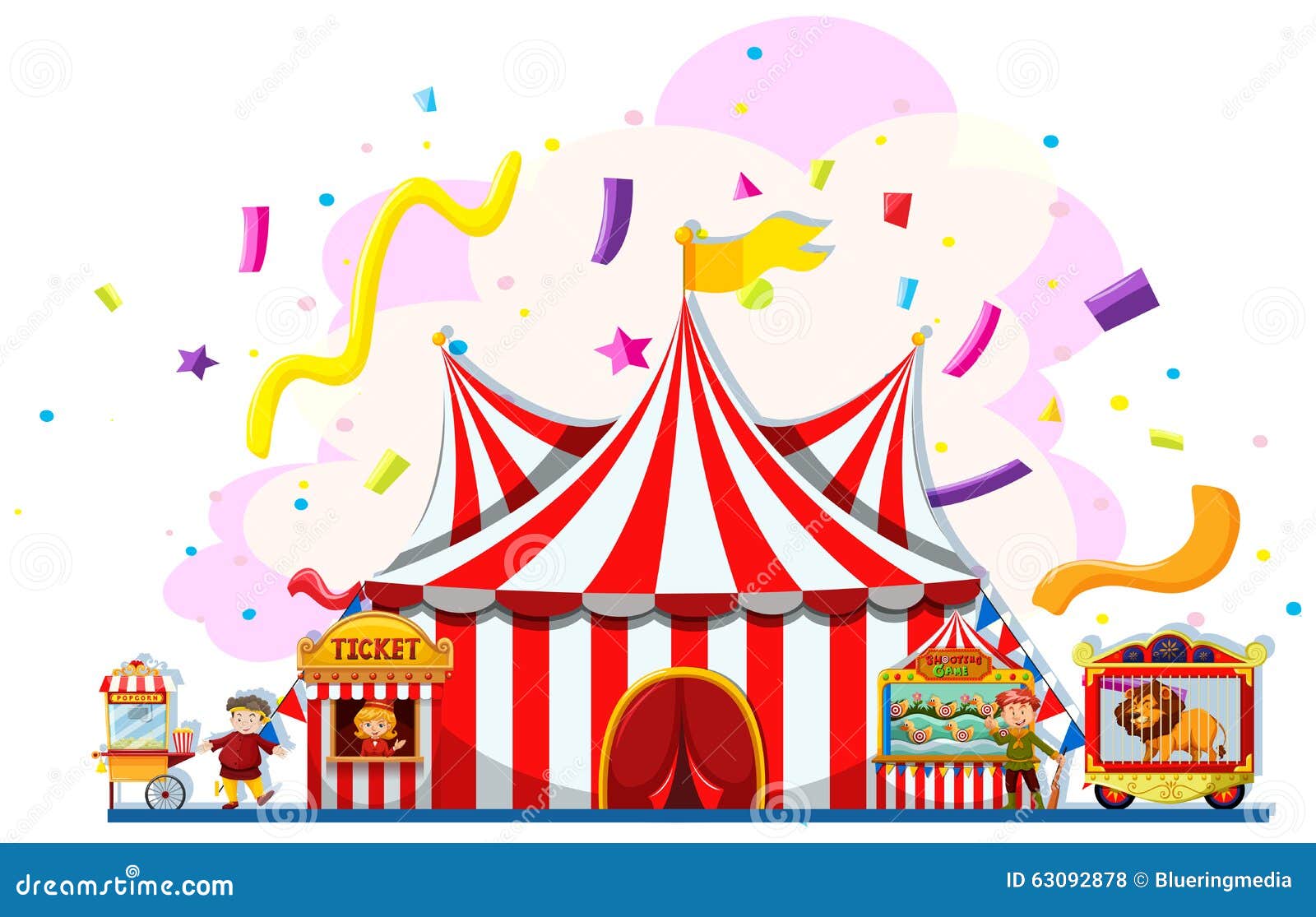 People Working at the Carnival Stock Vector - Illustration of carnival ...