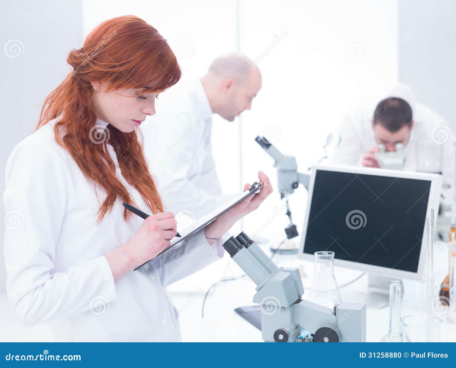 People Working in Chemistry Lab Stock Photo - Image of blue, chemistry ...