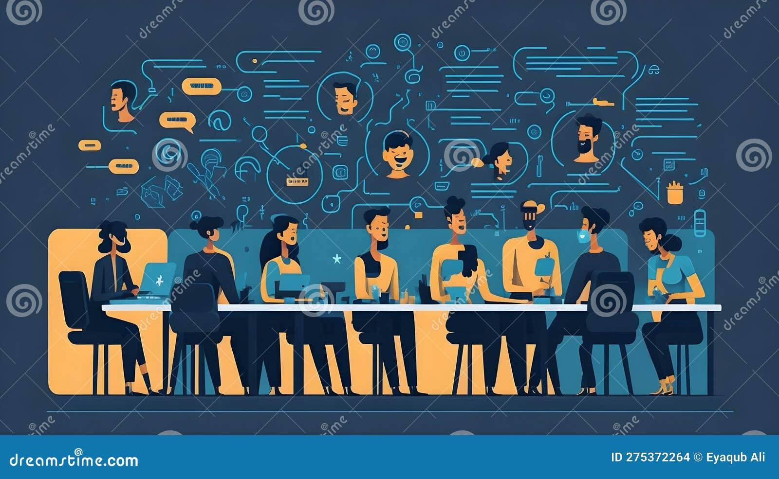 Virtual Meetings Cartoon Stock Photos - Free & Royalty-Free Stock ...