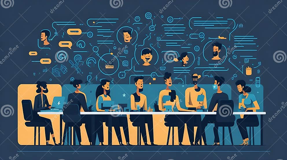 People Working on a Computer with Colleagues Discuss Work Tasks in a ...