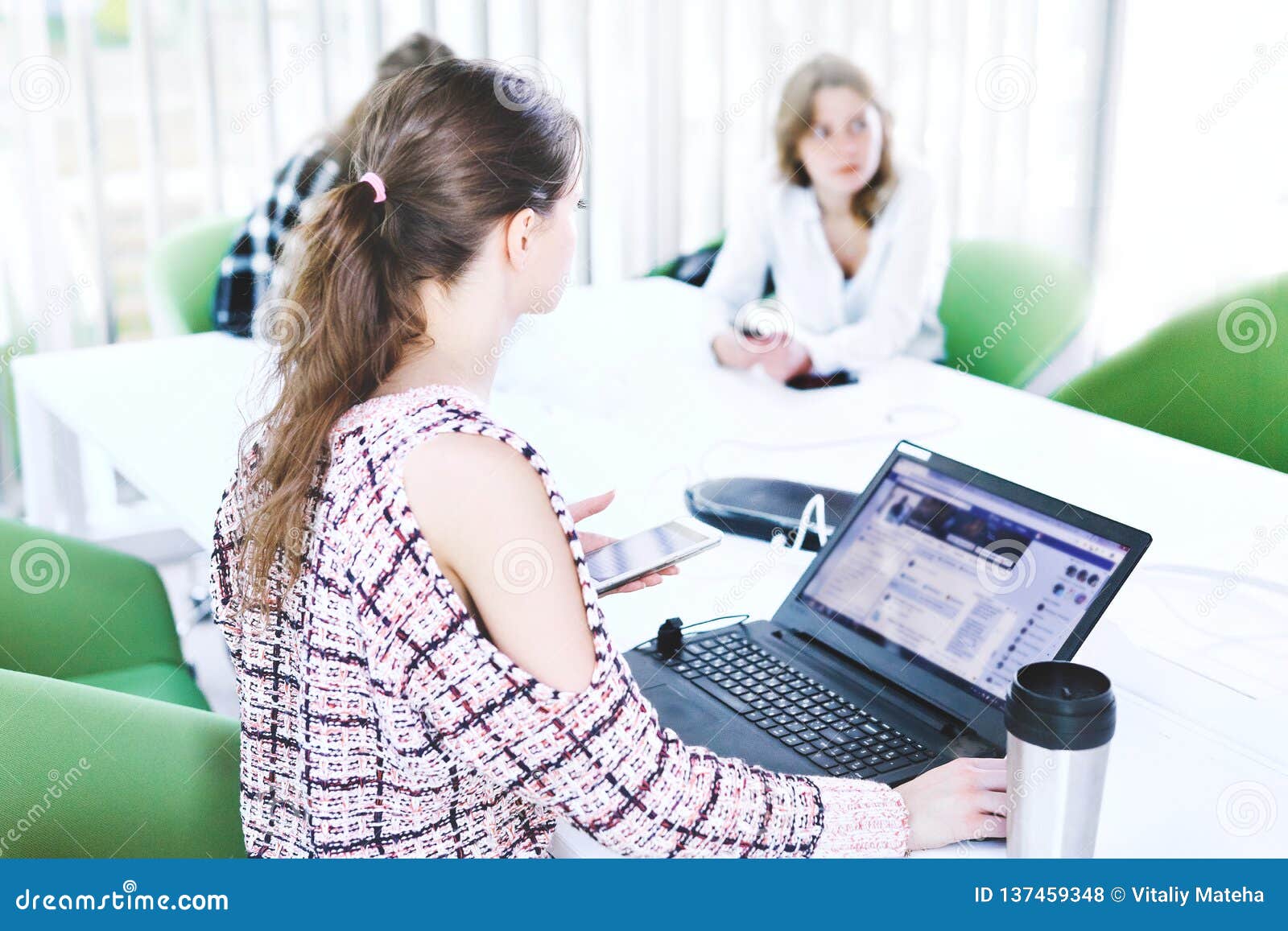People Working at the Computers in Office Stock Photo - Image of space ...