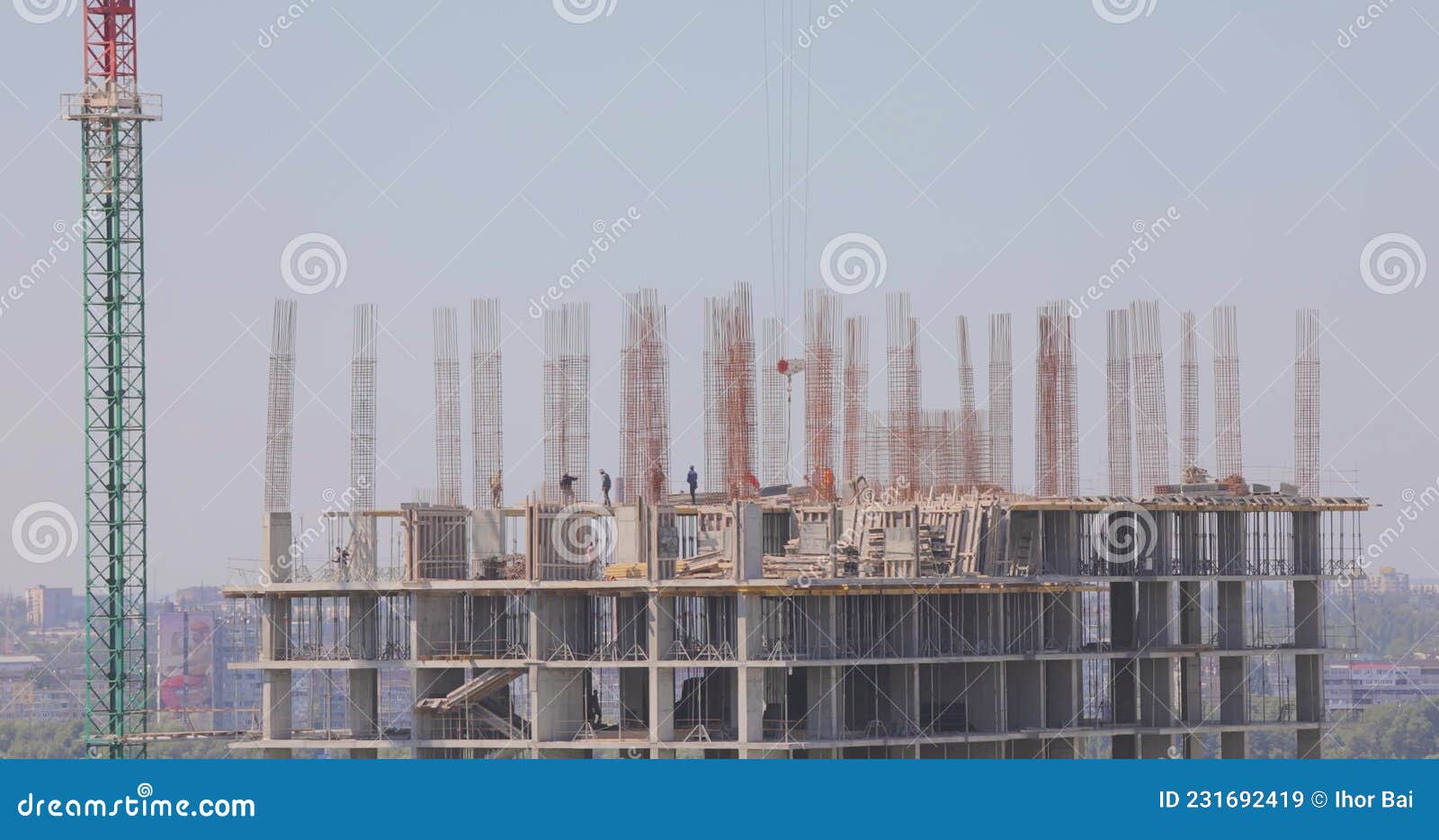 People are Working on a Construction Site. the Process of Building a ...