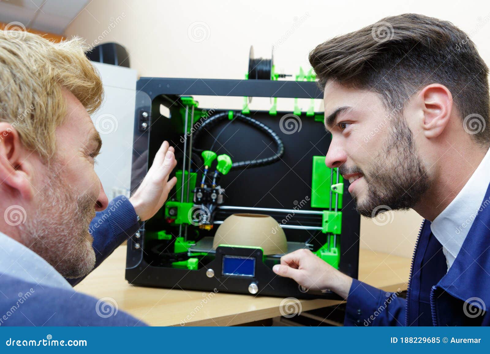 People Working on 3d Cutting Paper Machine Stock Image - Image of home ...