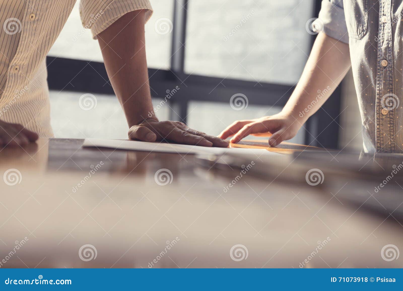People Working with Document Together Stock Photo - Image of male ...