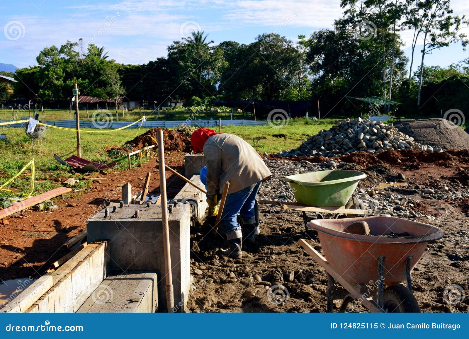 People Working Hard in Construction Stock Image - Image of helmet ...