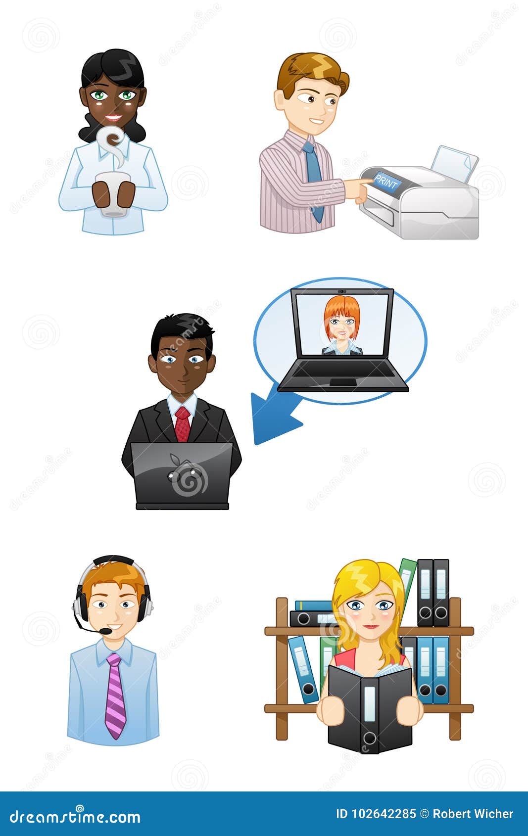 People Working Icons Stock Illustrations – 8,364 People Working Icons ...