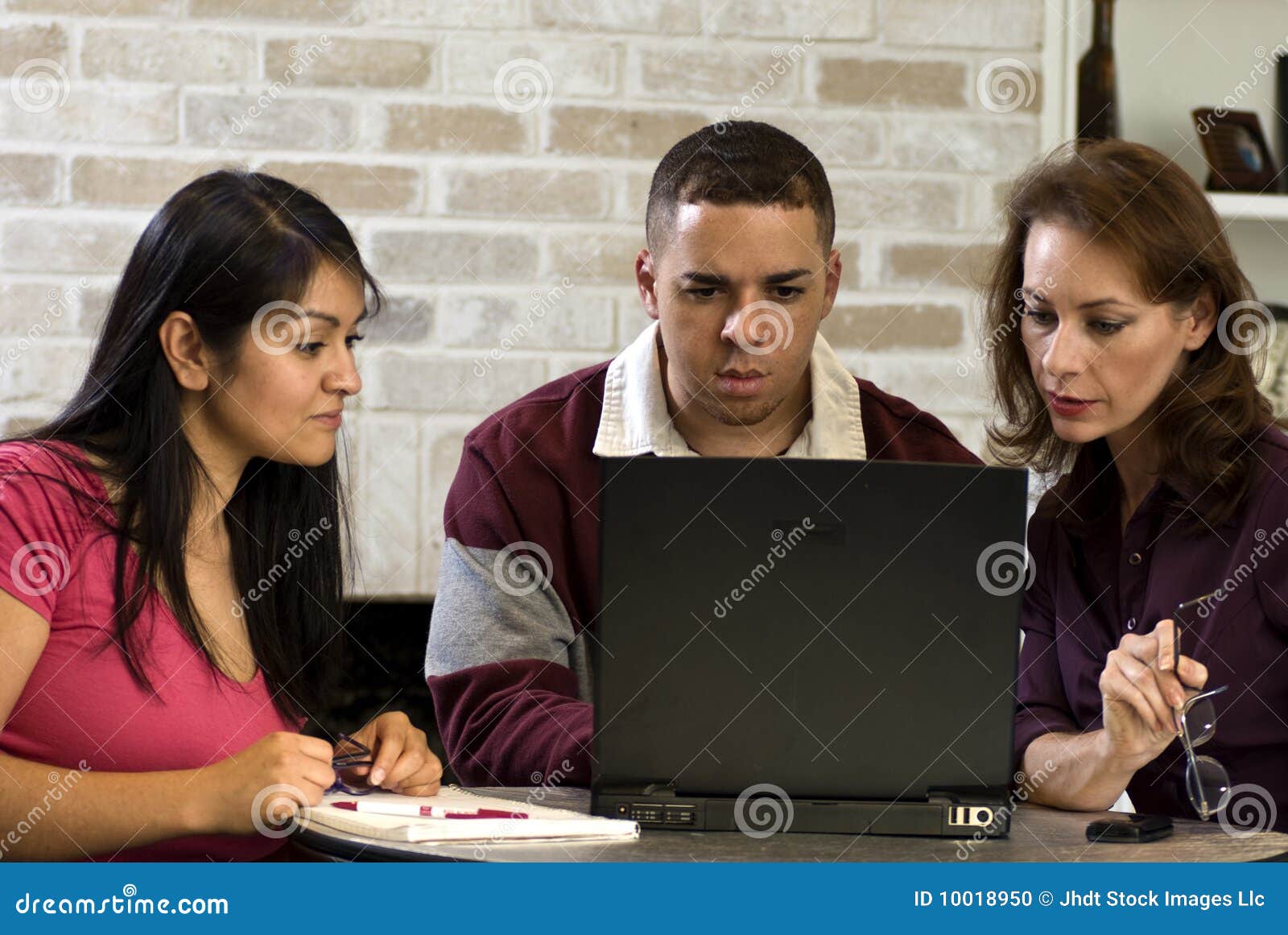 People Working at the Laptop Stock Photo - Image of friends ...