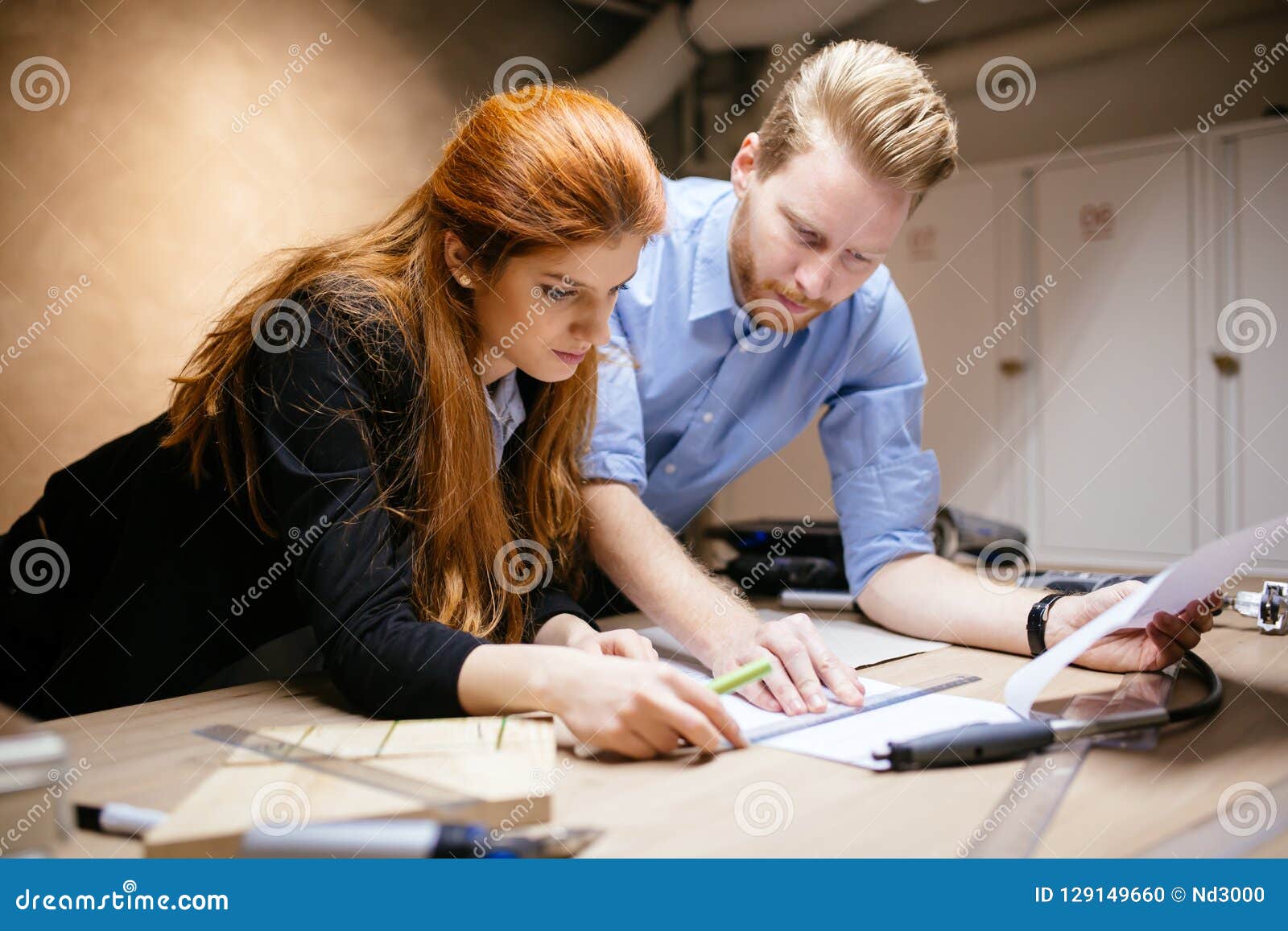 People Working in Modern Beautiful Workshop Stock Photo - Image of ...