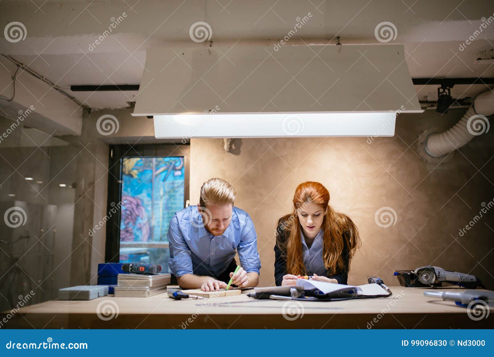 People Working in Modern Beautiful Workshop Stock Photo - Image of ...