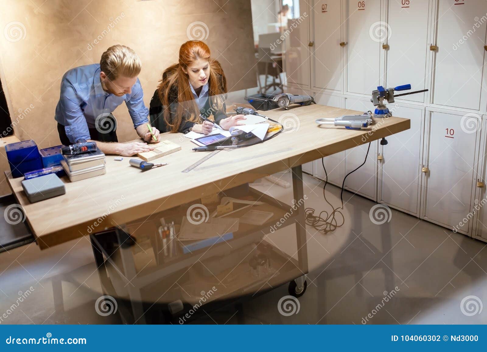People Working in Modern Beautiful Workshop Stock Photo - Image of ...