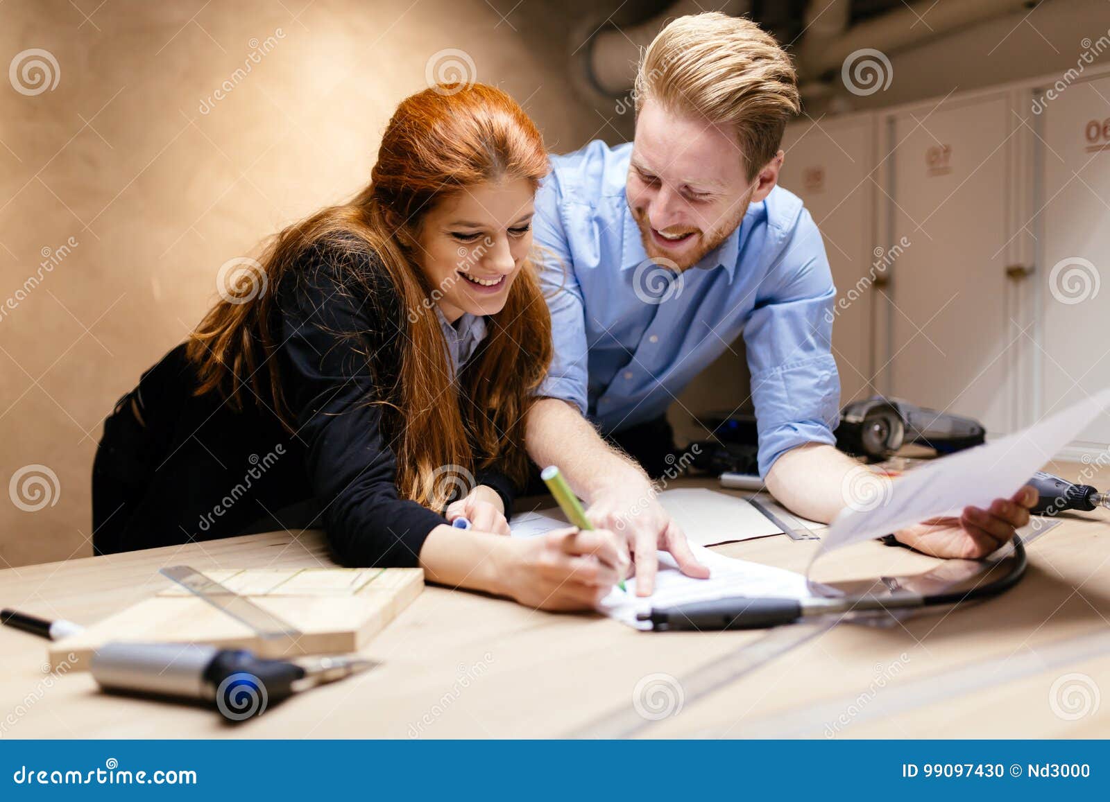 People Working in Modern Beautiful Workshop Stock Photo - Image of ...