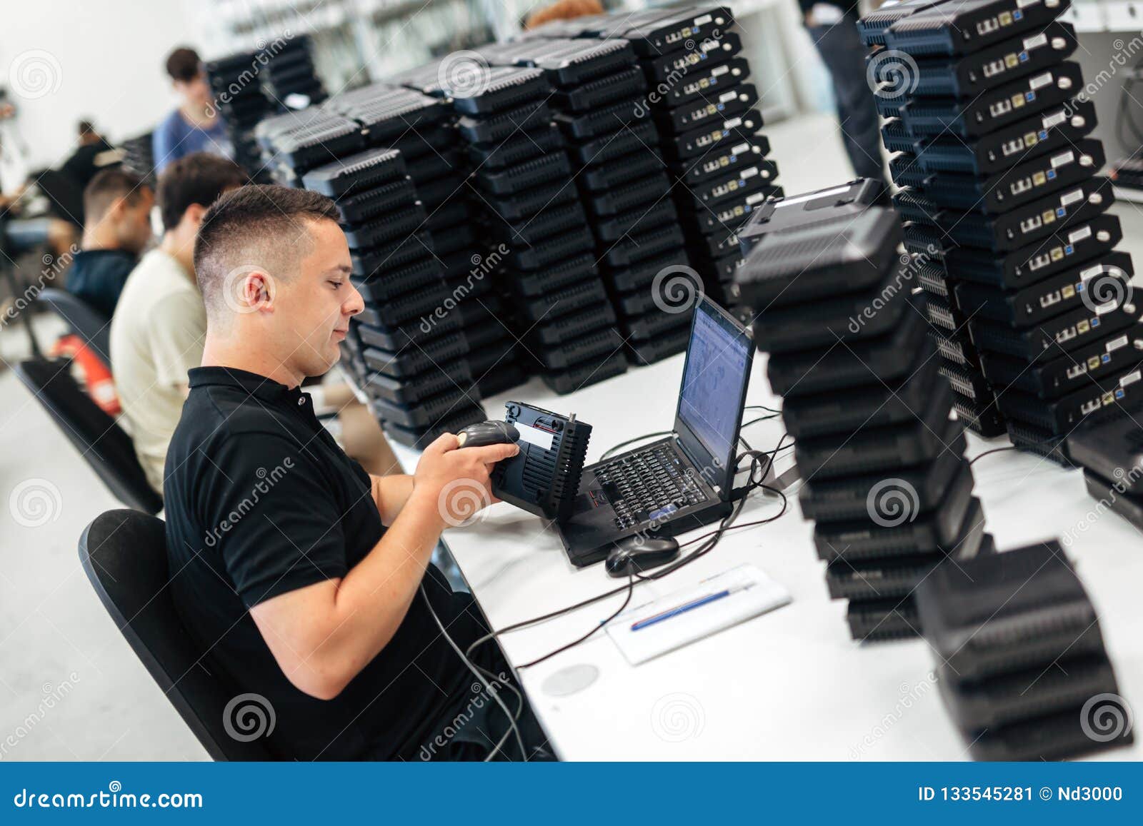 People Working in Network Industry Stock Image - Image of service ...