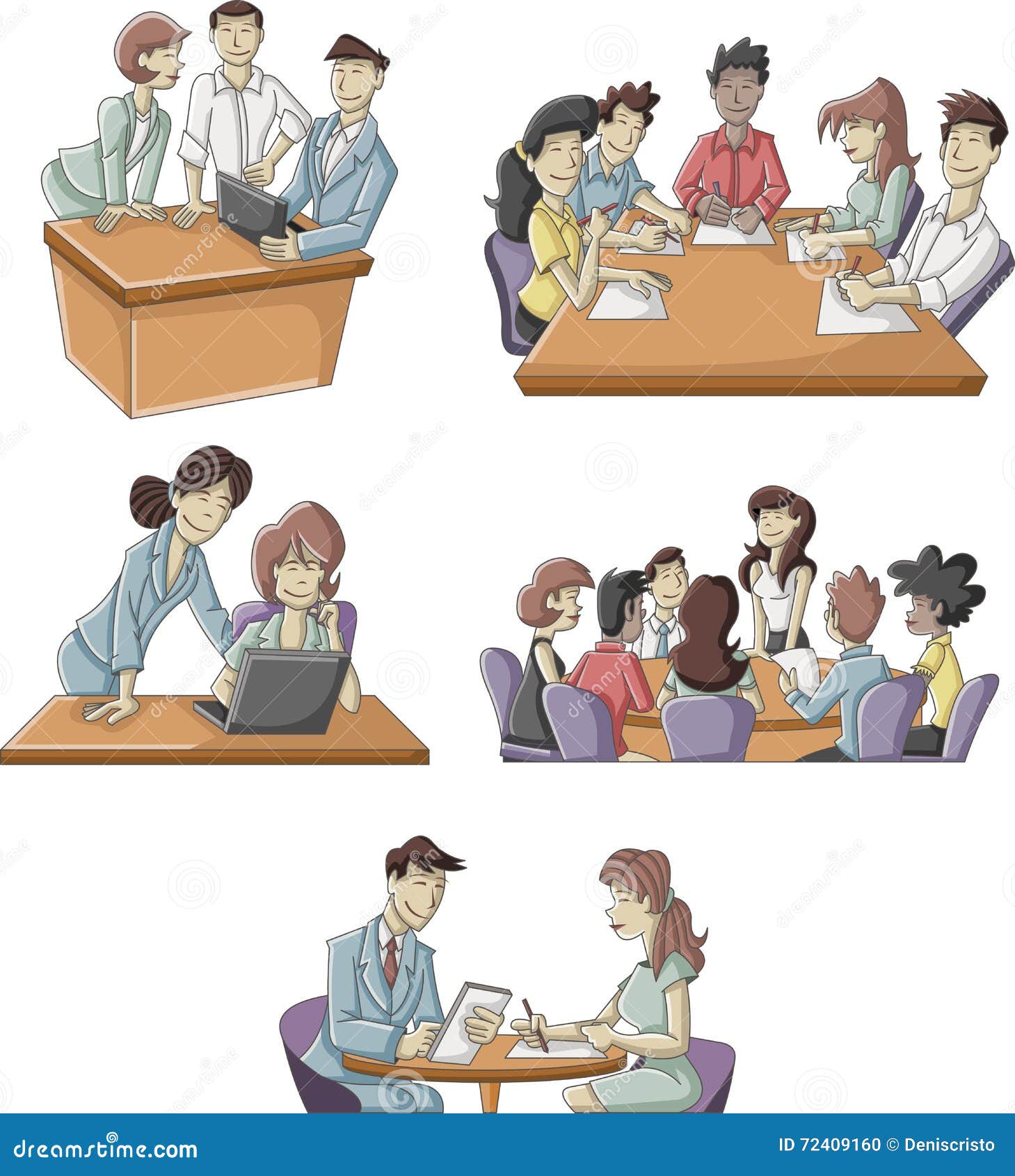 People working on office stock vector. Illustration of manager - 72409160