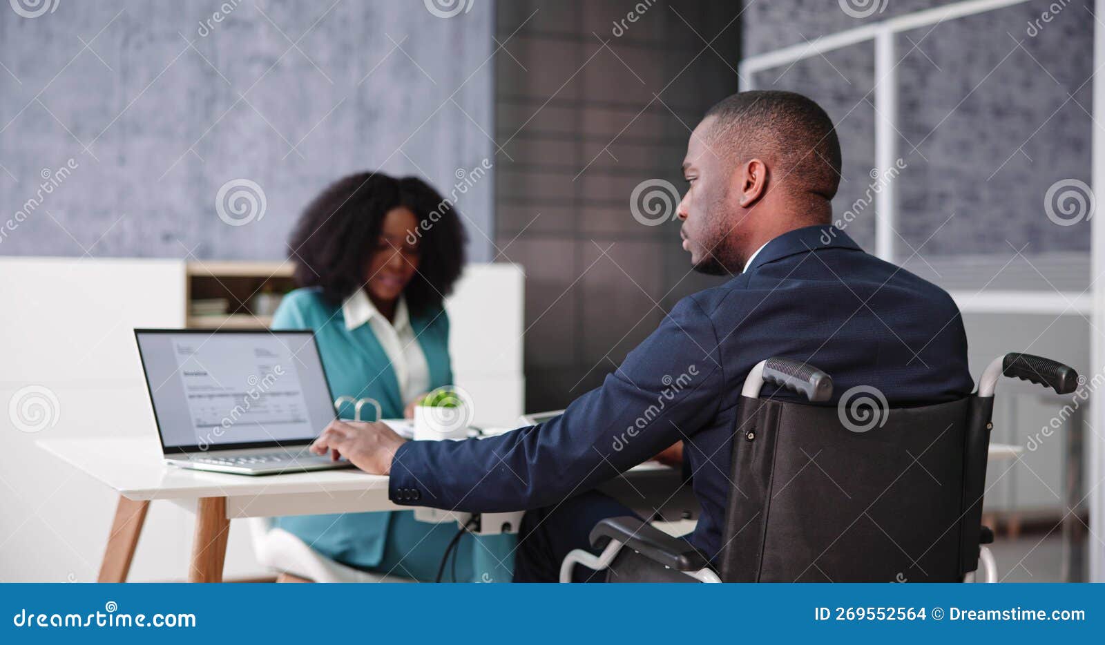 People Working at Office Desk Stock Photo - Image of black, corporate ...