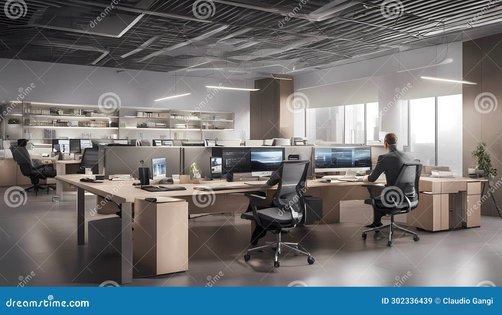 People Working in an Office, Signaling Interest Stock Image - Image of ...