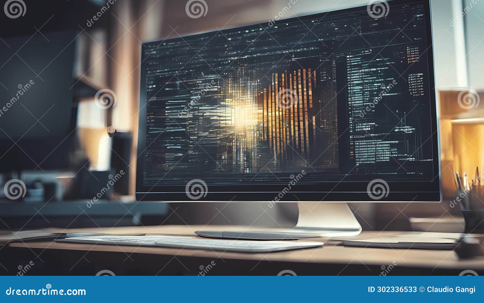 People Working in an Office, Signaling Interest Stock Image - Image of ...