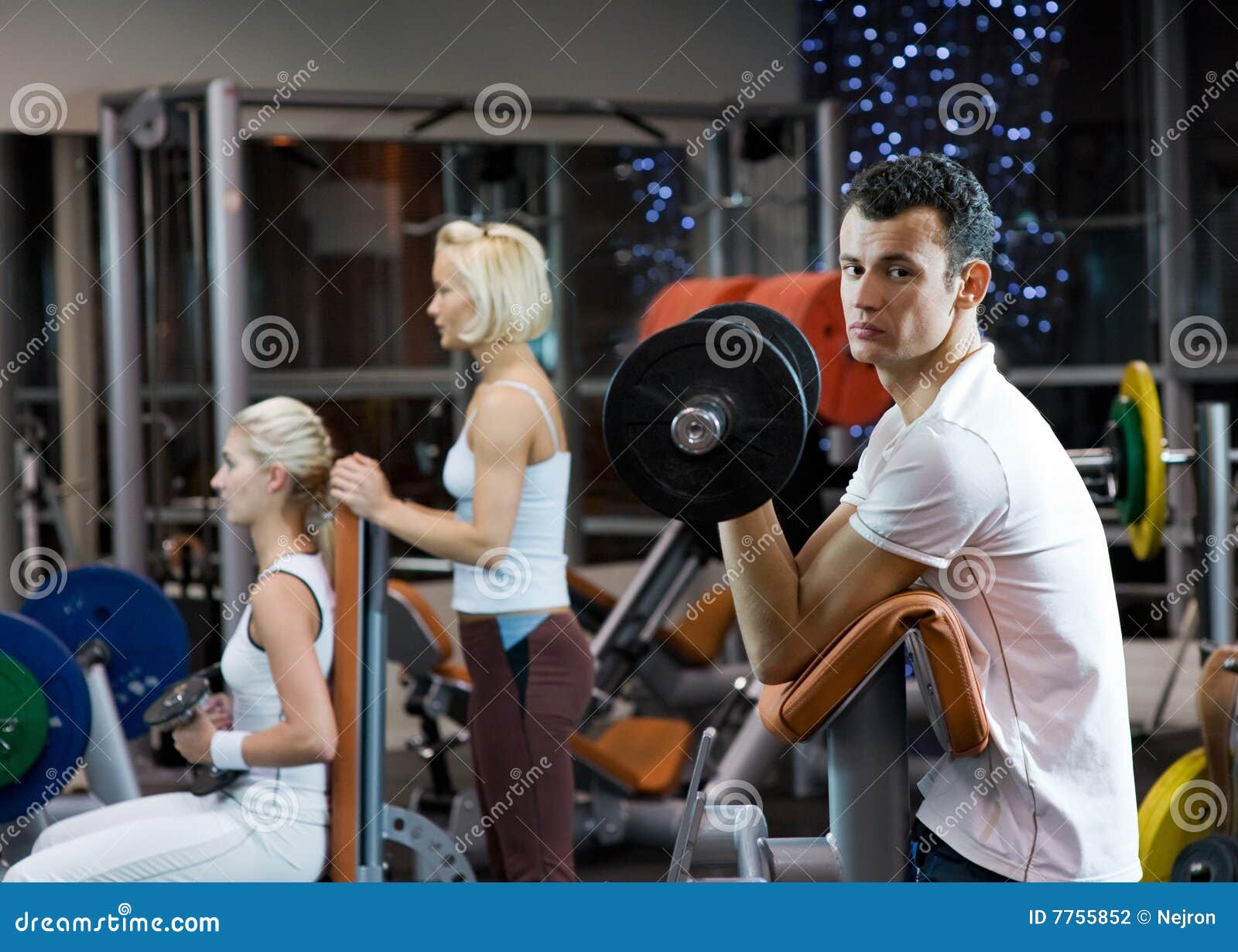 People Working Out In A Gym Stock Photo - Image: 7755852