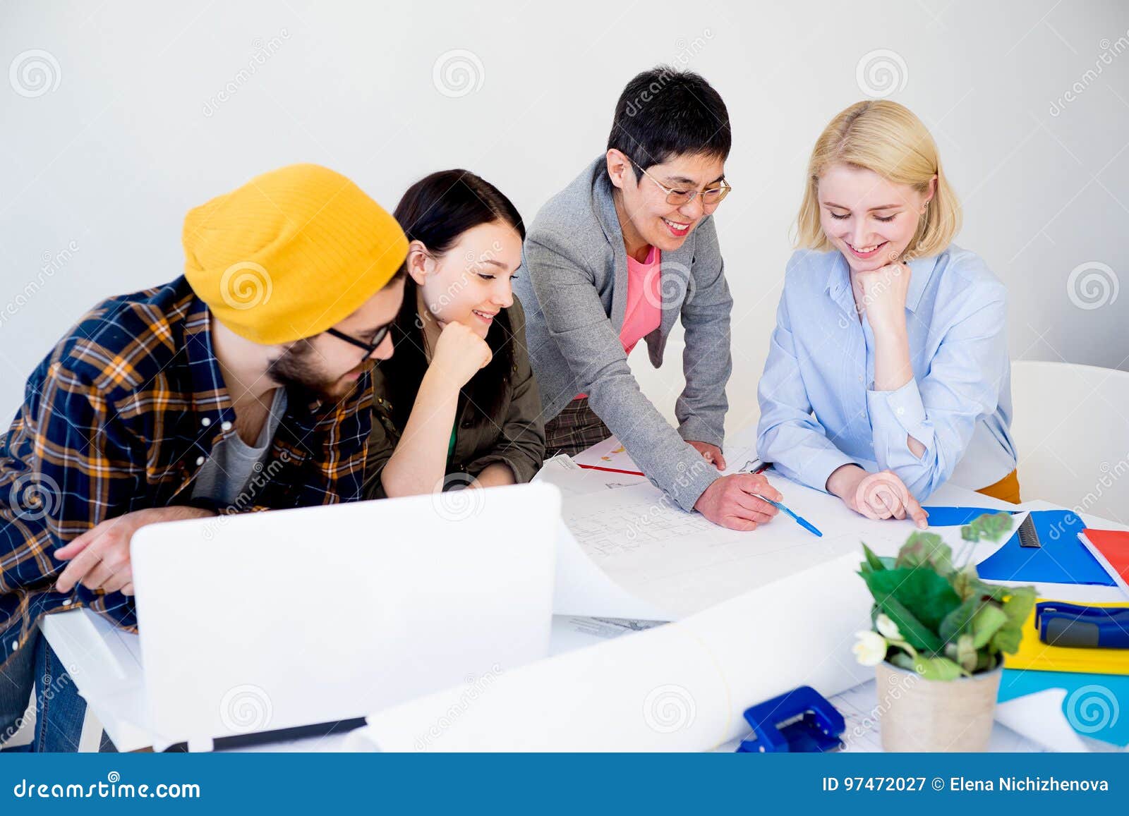 People Working on a Project Stock Image - Image of worker, laptop: 97472027