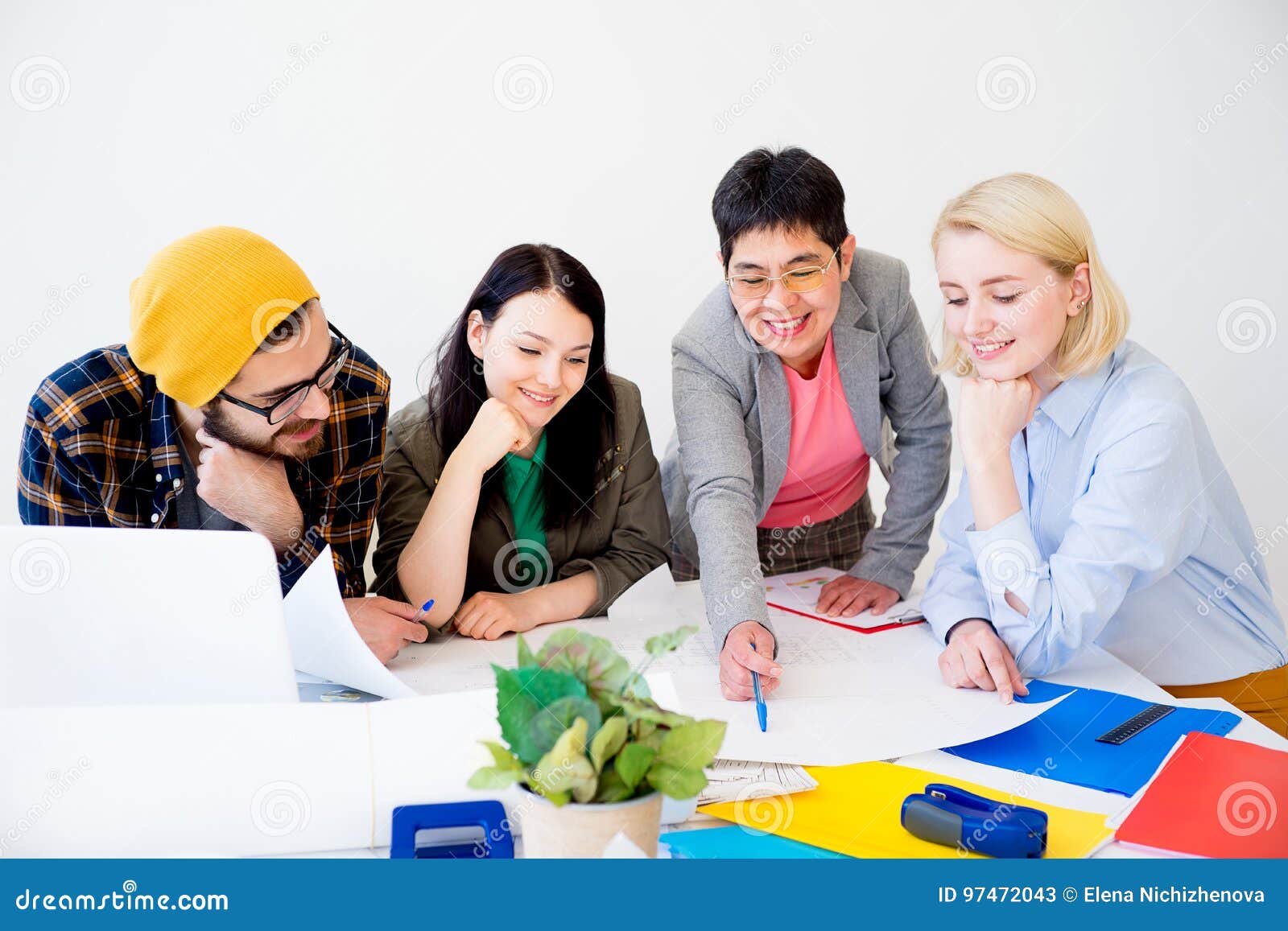 People Working on a Project Stock Image - Image of ideas, students ...