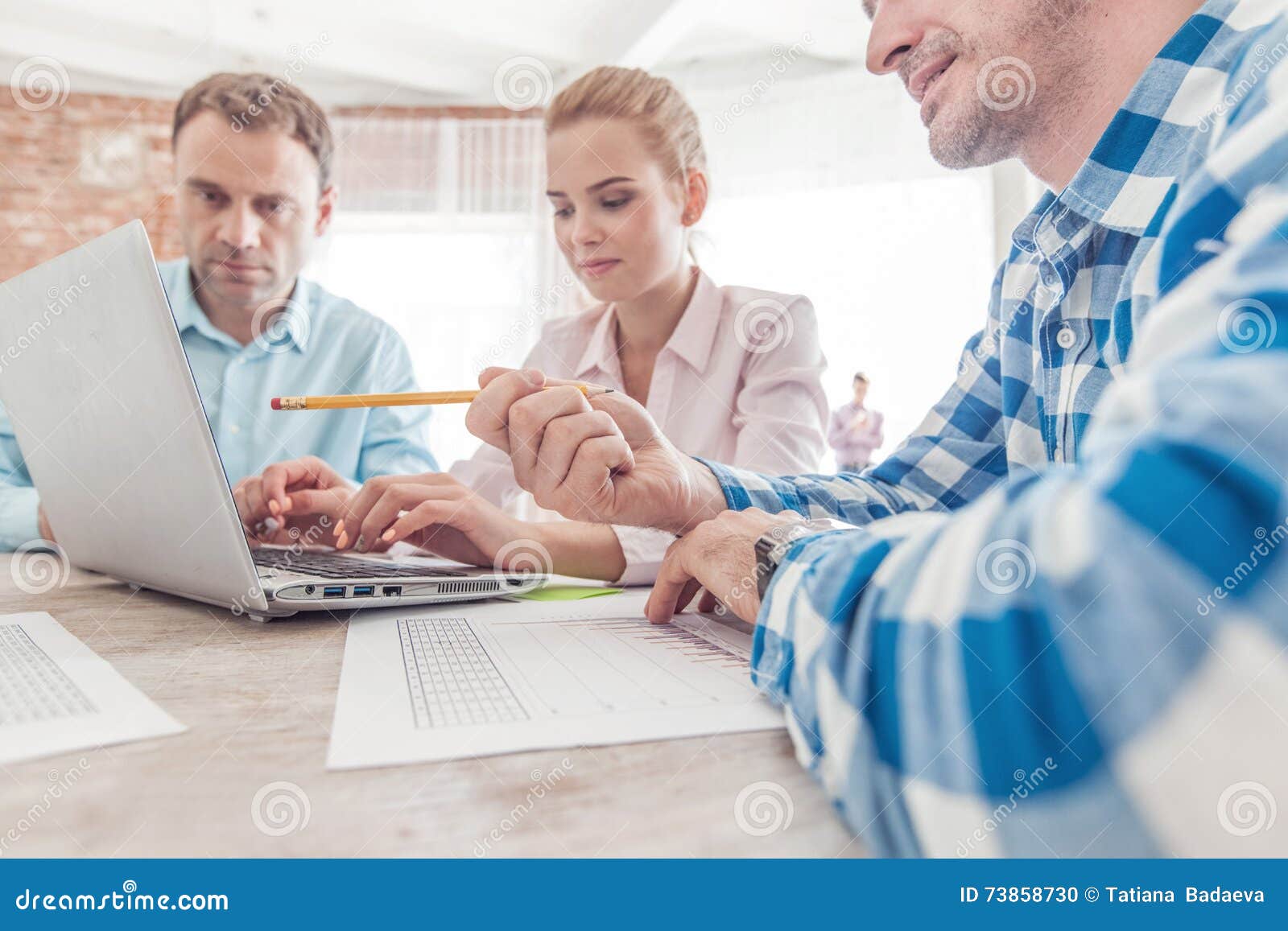People Working with Reports Stock Photo - Image of team, work: 73858730
