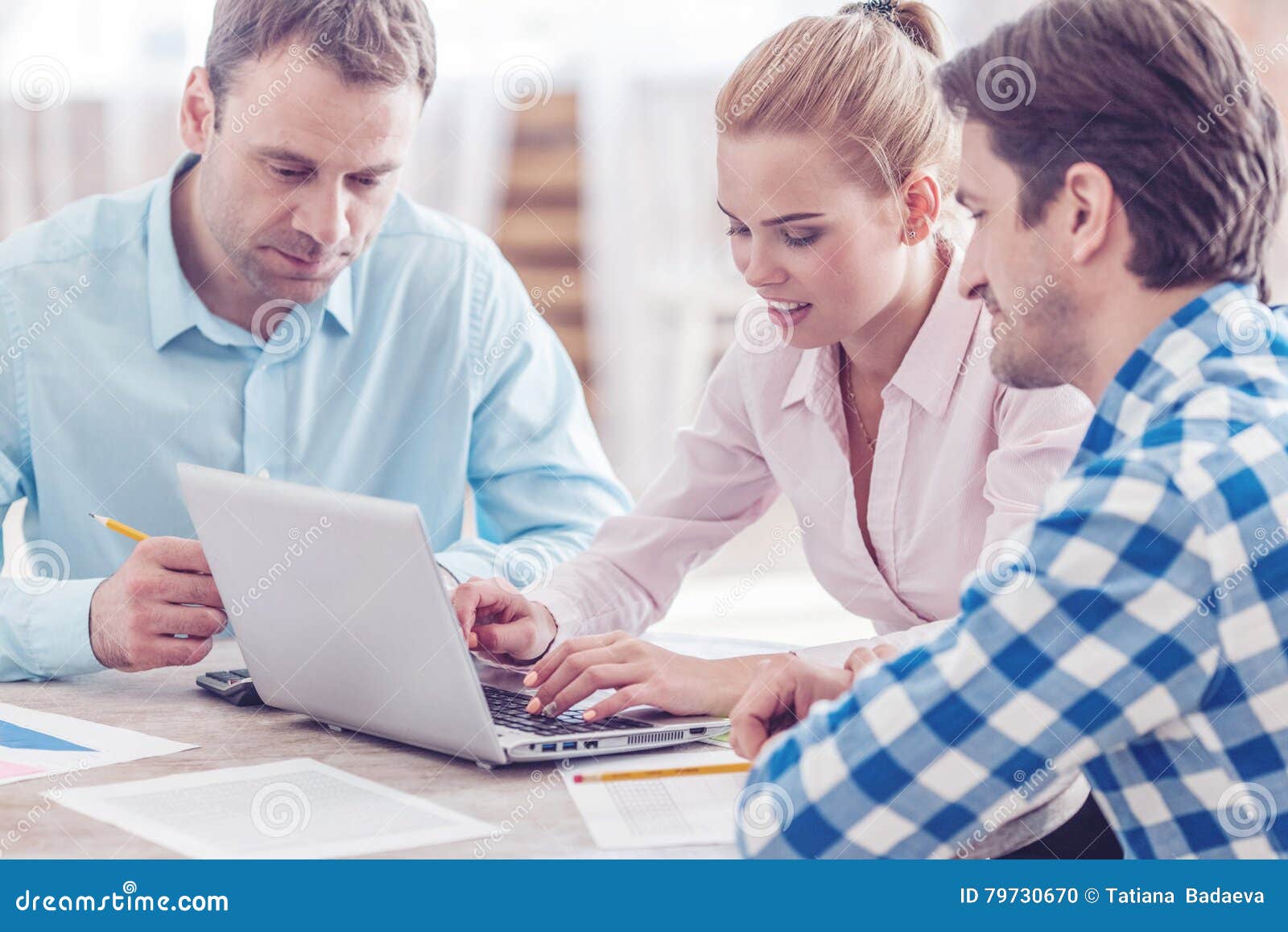 People Working with Reports Stock Photo - Image of modern, women: 79730670