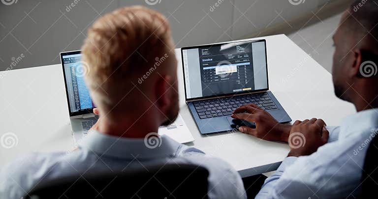 People Working with Spreadsheet Data Stock Photo - Image of spreadsheet ...