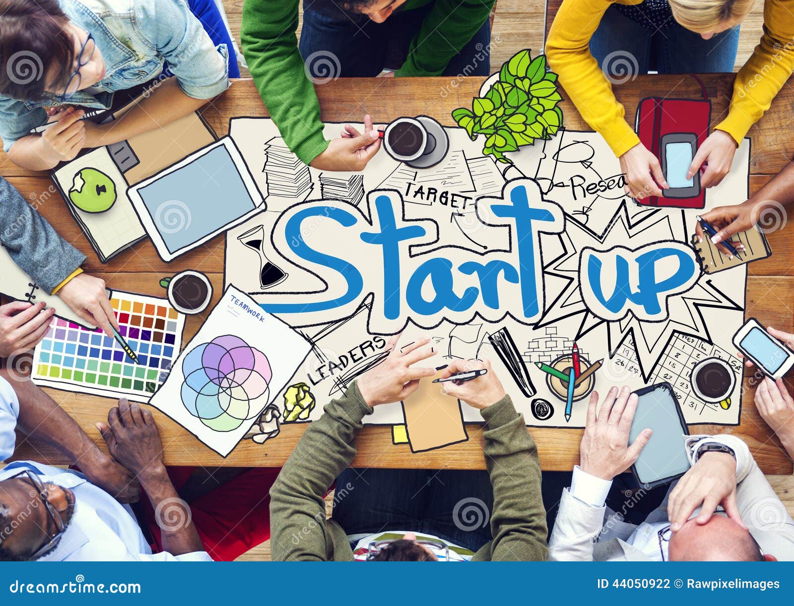 People Working with Startup Business Stock Photo - Image of ethnicity ...