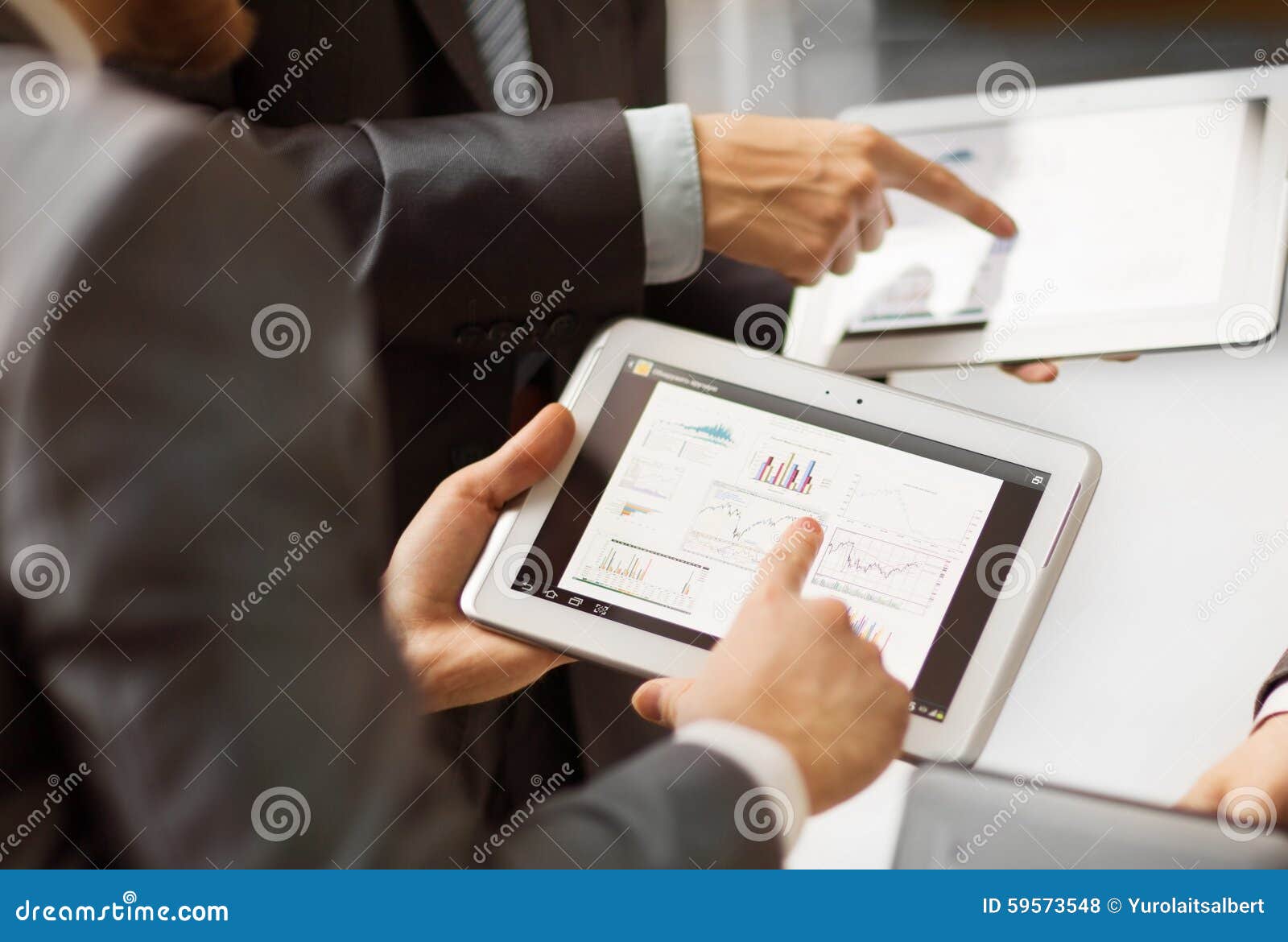 People Working with Tablet Computer. Stock Photo - Image of ...