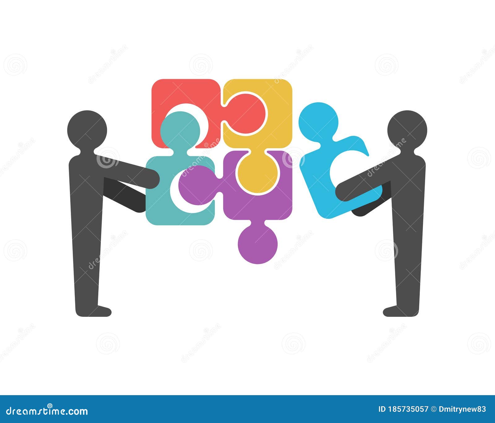 People Working Team Solutions Vector Icon or Logo Stock Vector ...