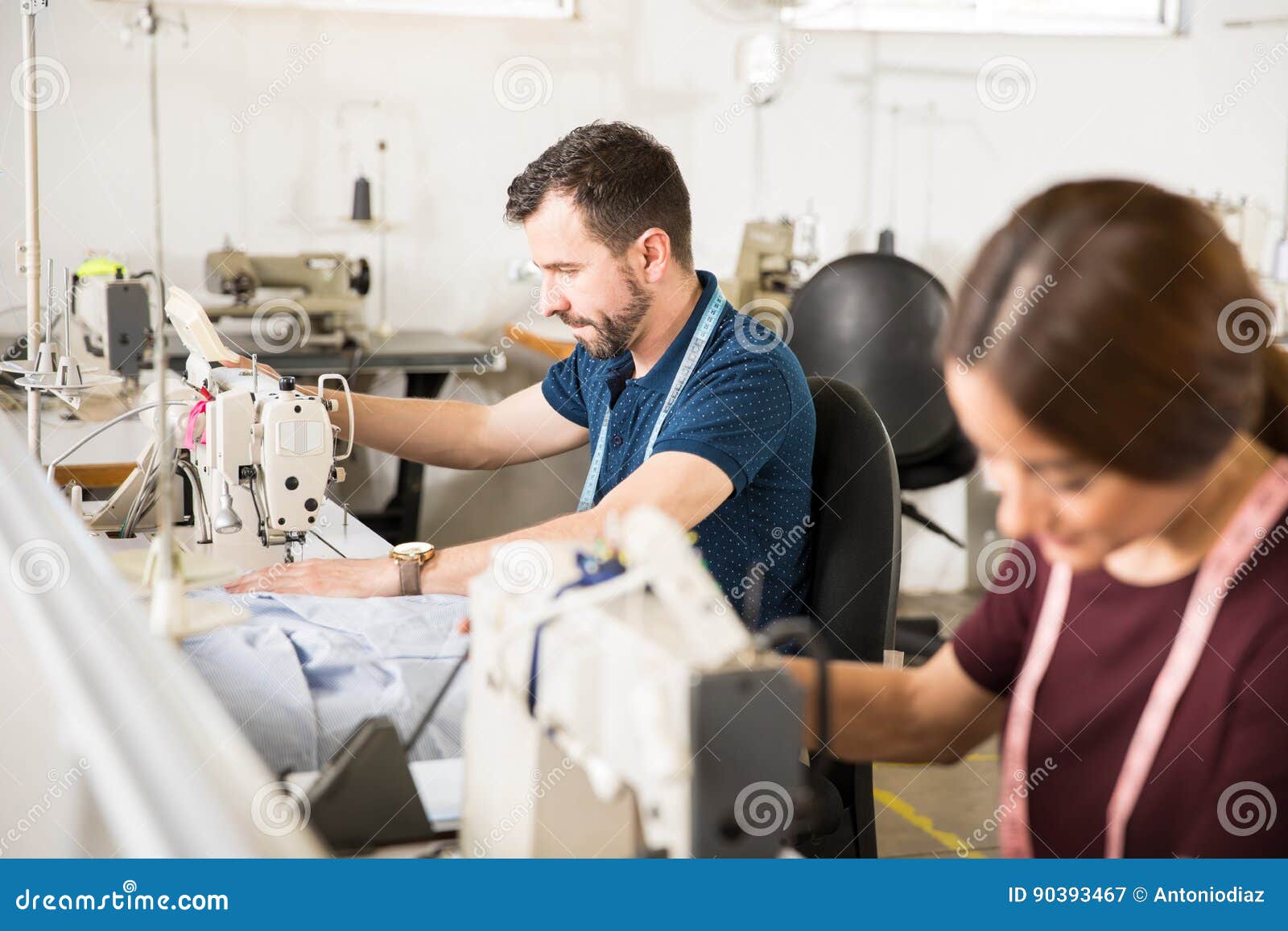 People Working in a Textile Factory Stock Image - Image of industry ...