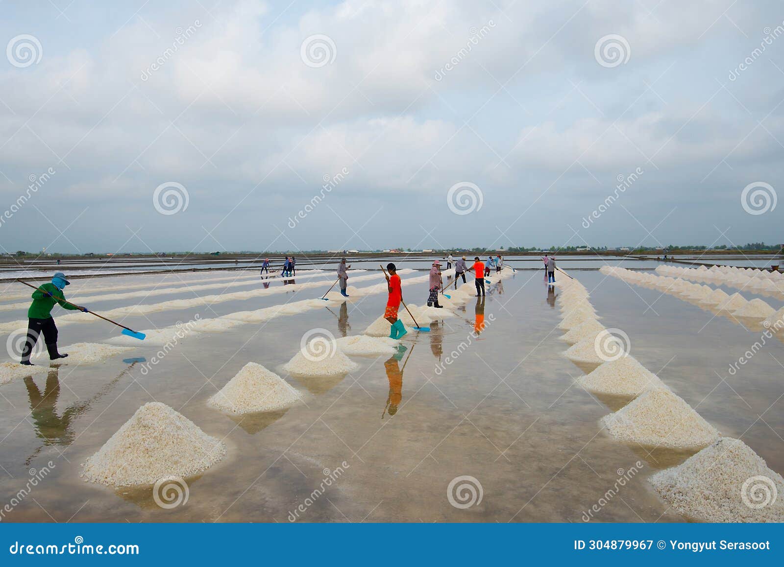 People are Working Together in the Salt Making Process in Thaila ...
