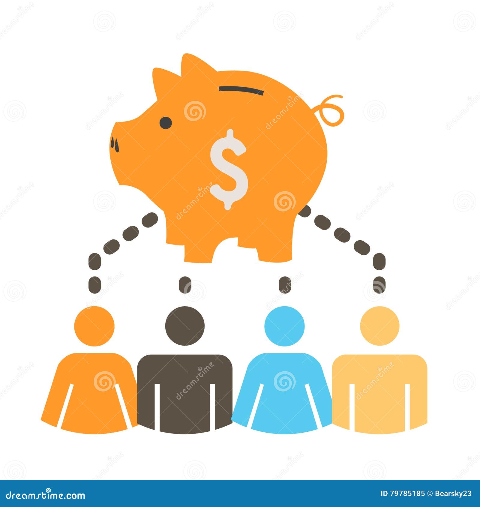 People Working Together To Fund Different Online Ideas with Money Stock ...