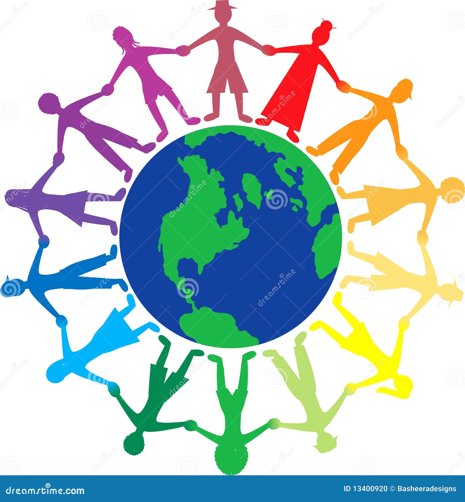 World People Icon Map. Stylized Vector Silhouette. World Population ...