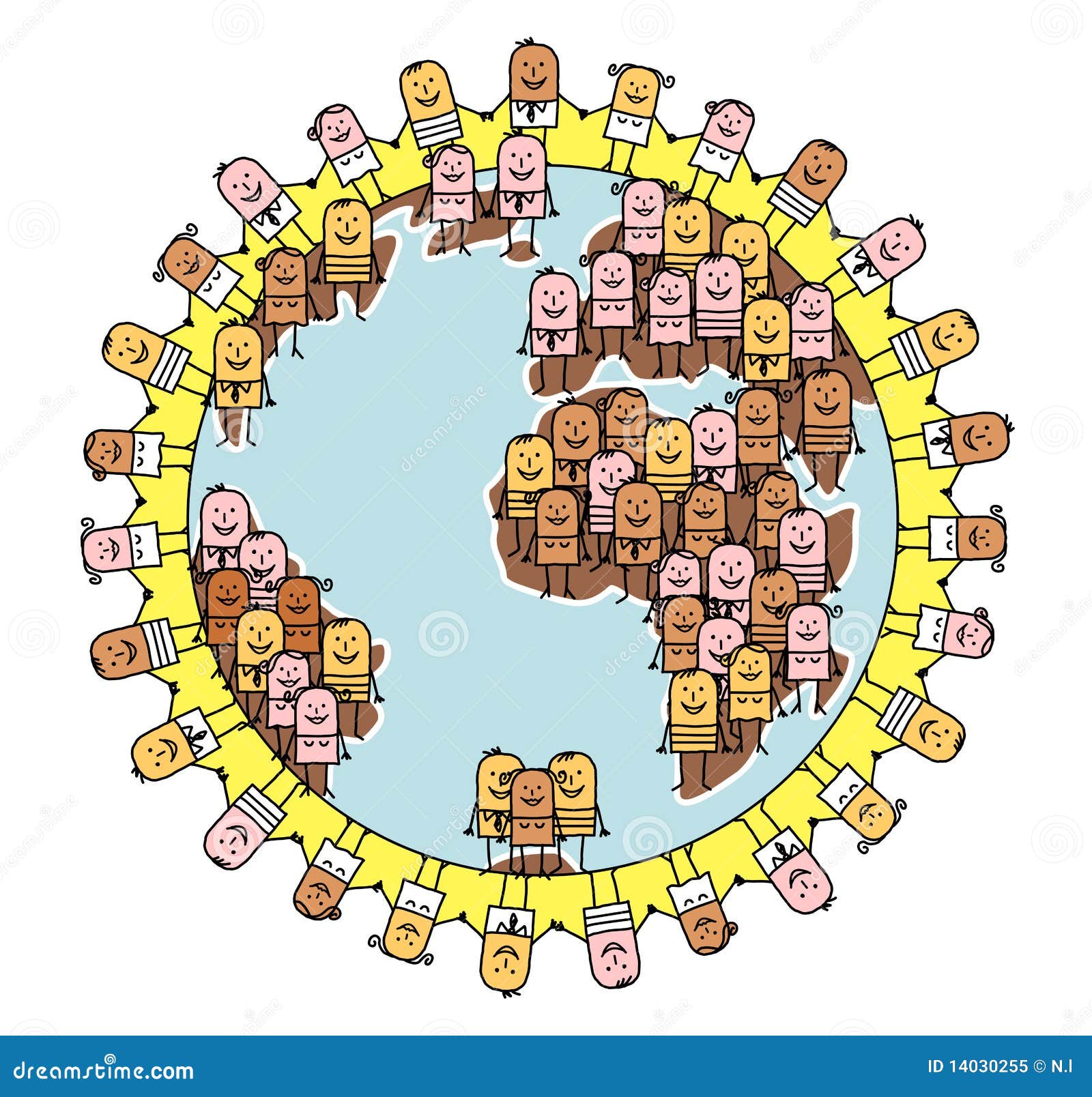People & world stock vector. Illustration of world - 14030255