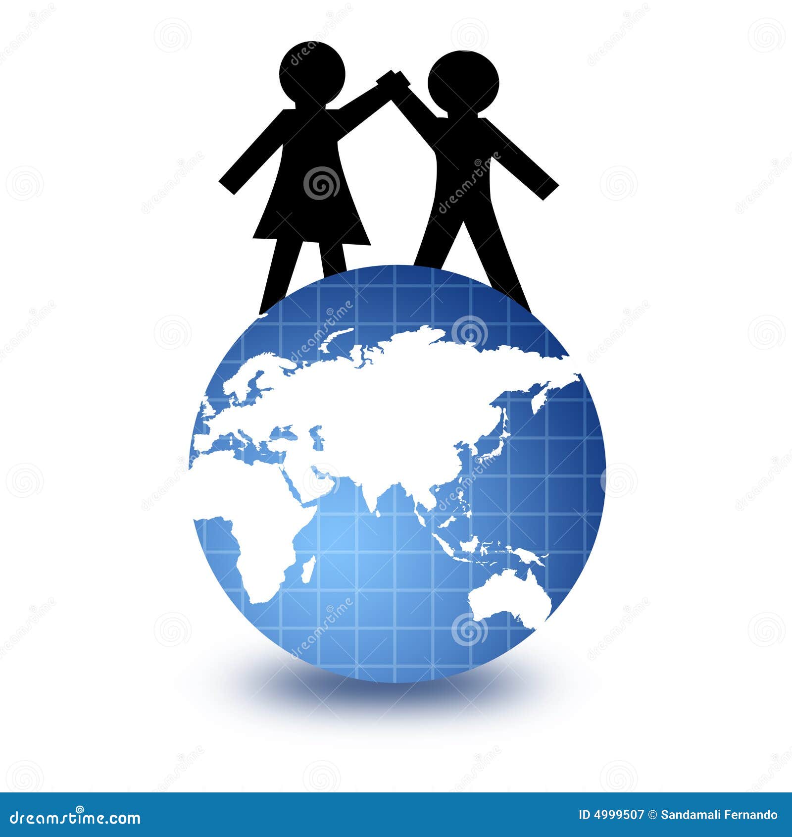 People and world globe stock illustration. Illustration of black - 4999507