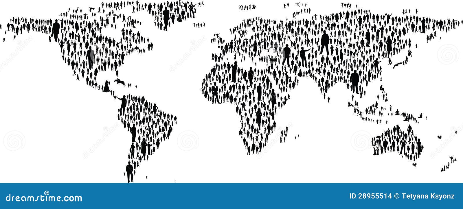 World People Infographics. Human Infographic On Map Vector Illustration ...