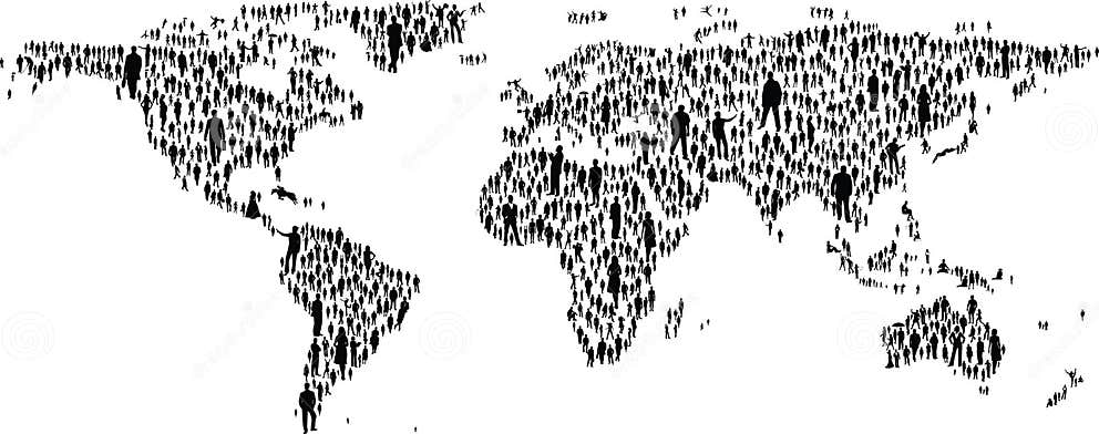 People World Map stock vector. Illustration of person - 28955514