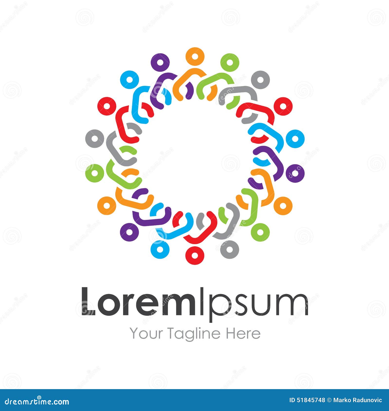 People World Support Ring Circle Icon Simple Elements Logo Stock ...