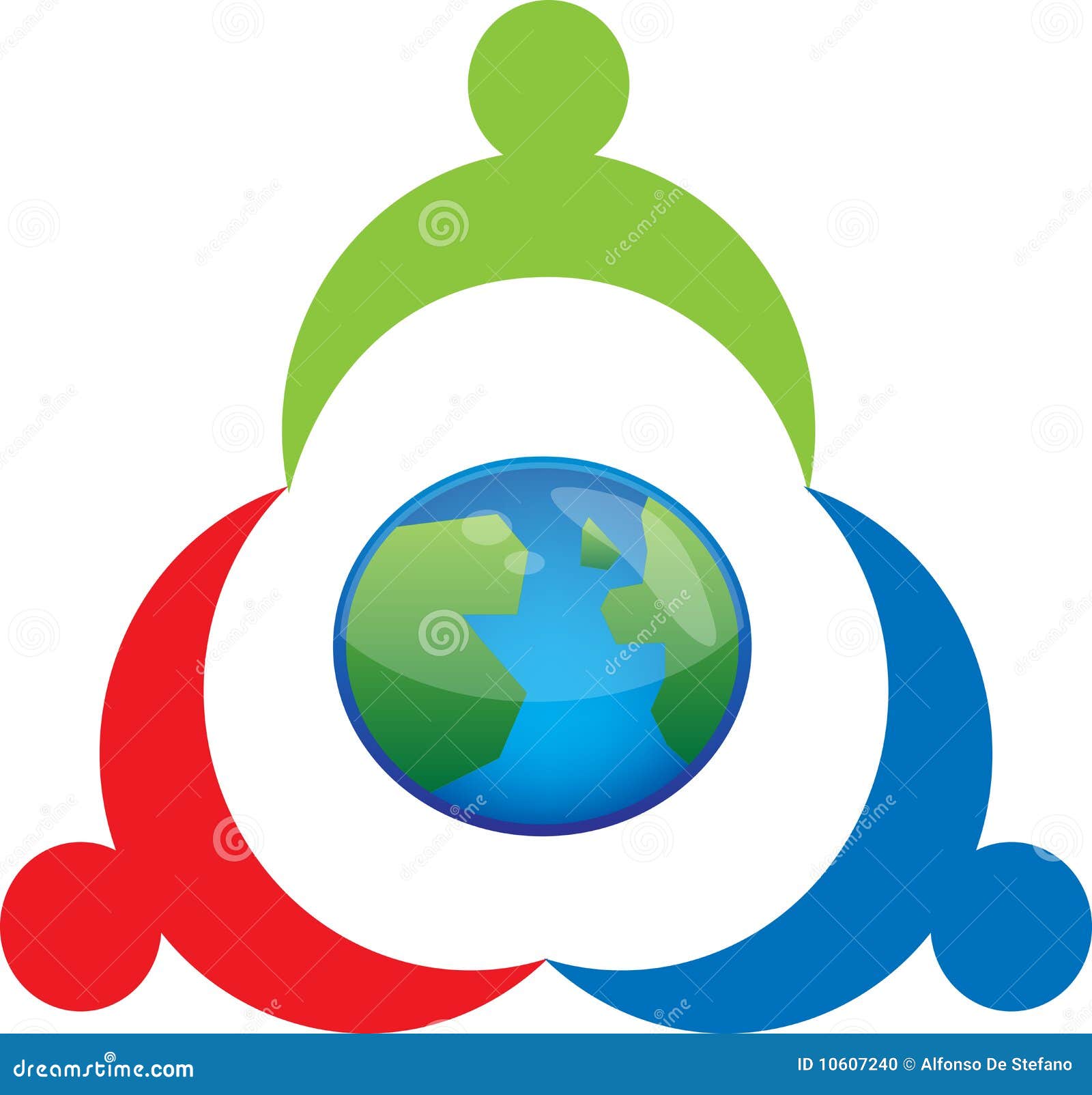 People and world symbol stock illustration. Illustration of figures ...