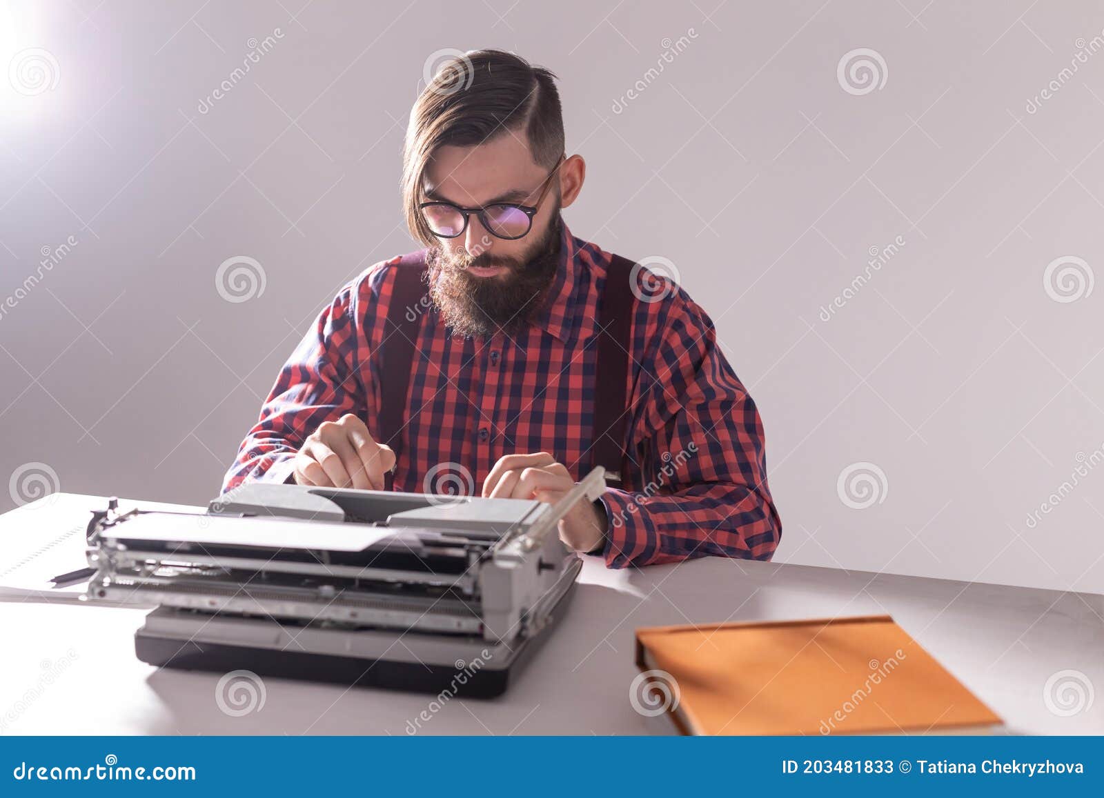 People, Writer and Hipster Concept - Young Stylish Writer Working on ...