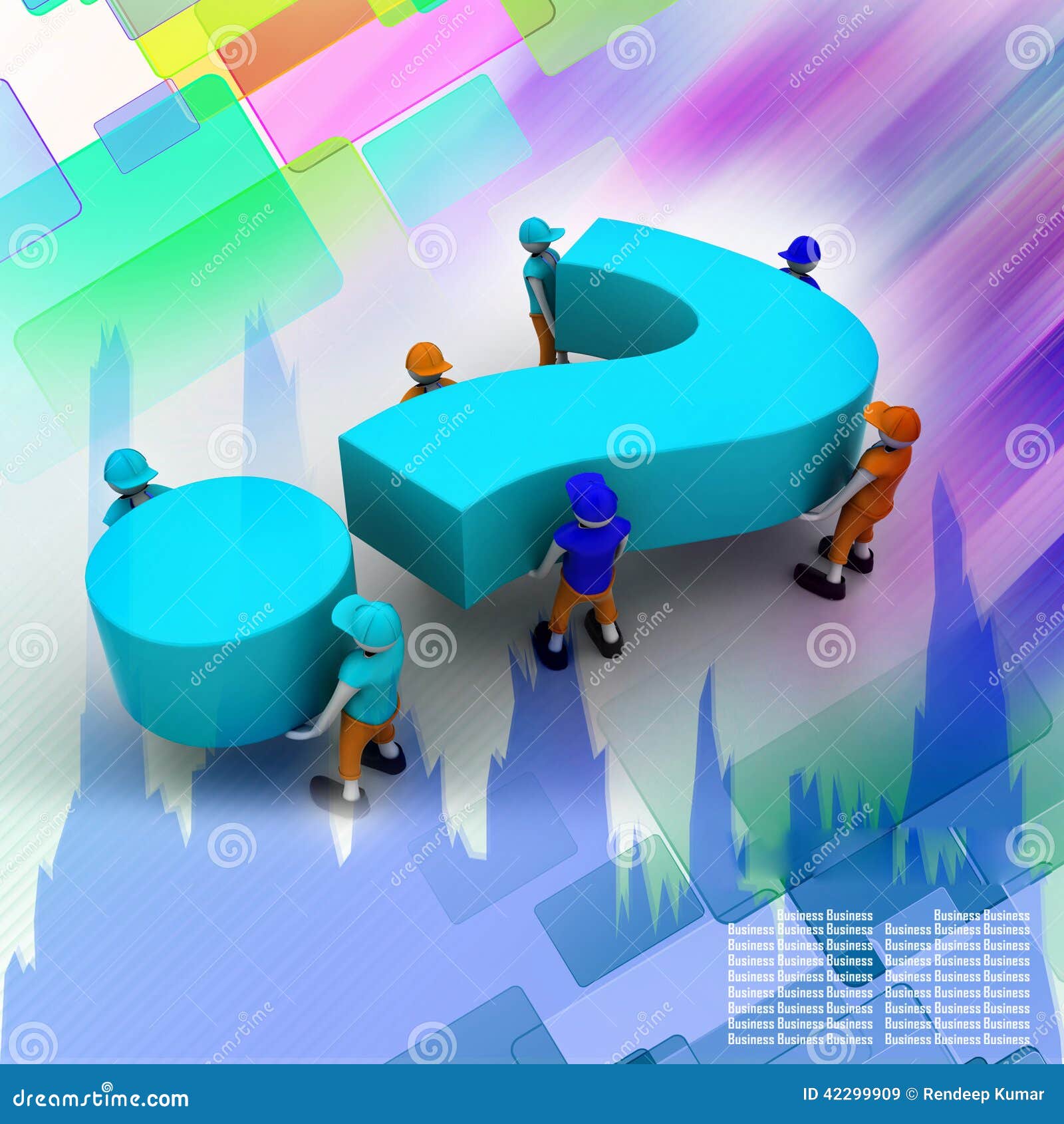 Peoples Carrying Question Mark Royalty-Free Stock Photography ...