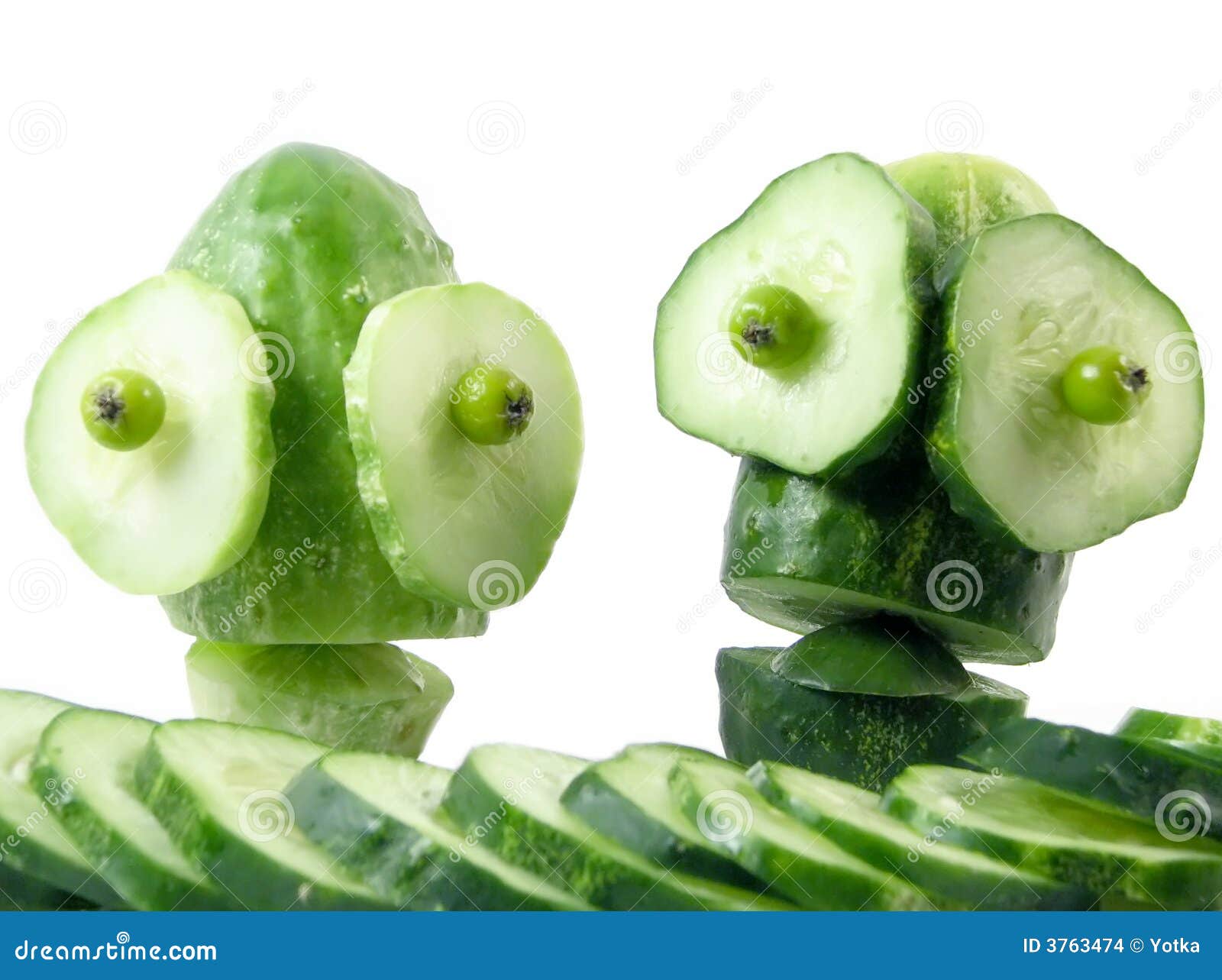 Peoples of cucumbers stock photo. Image of frame, people - 3763474