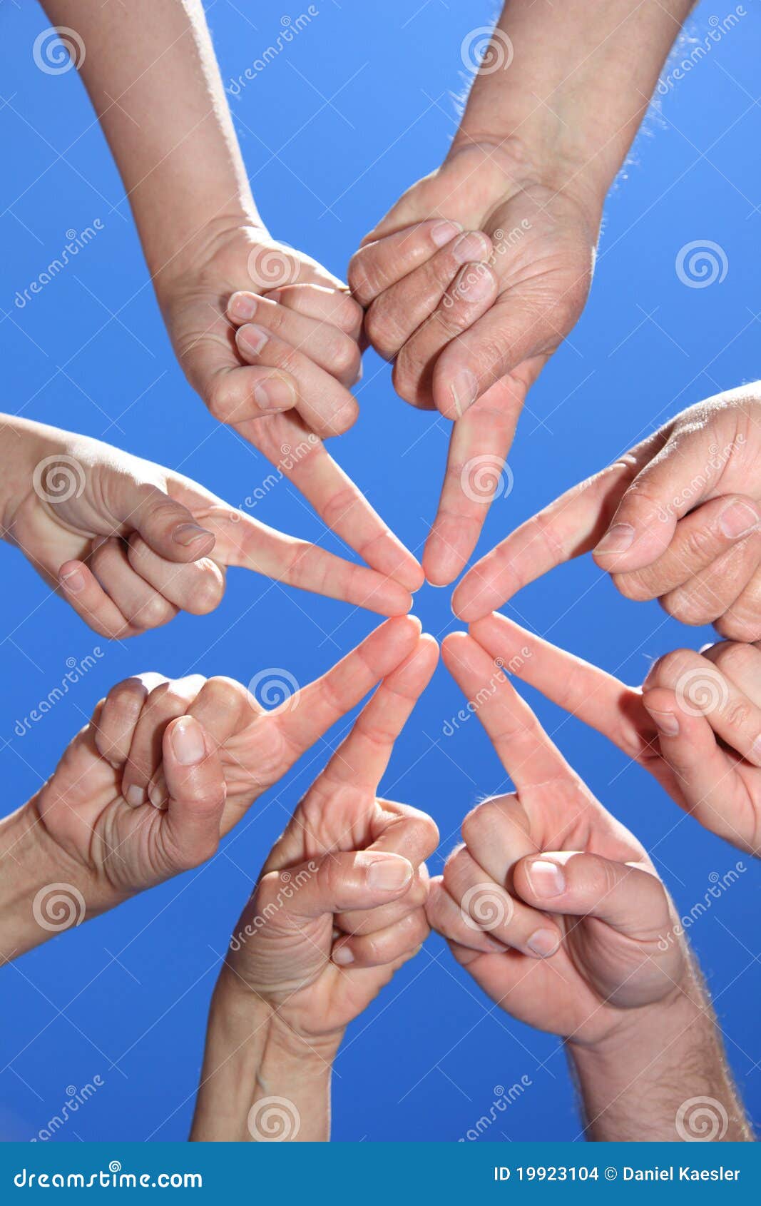 Peoples Hands Pointing at One Spot Stock Photo - Image of metaphor ...