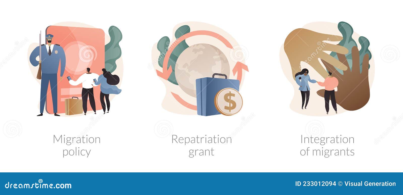 Peoples Resettling Abstract Concept Vector Illustrations. Stock Vector ...