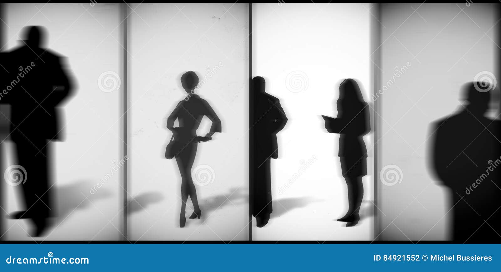 Peoples Silhouettes with Shadows Stock Illustration - Illustration of ...