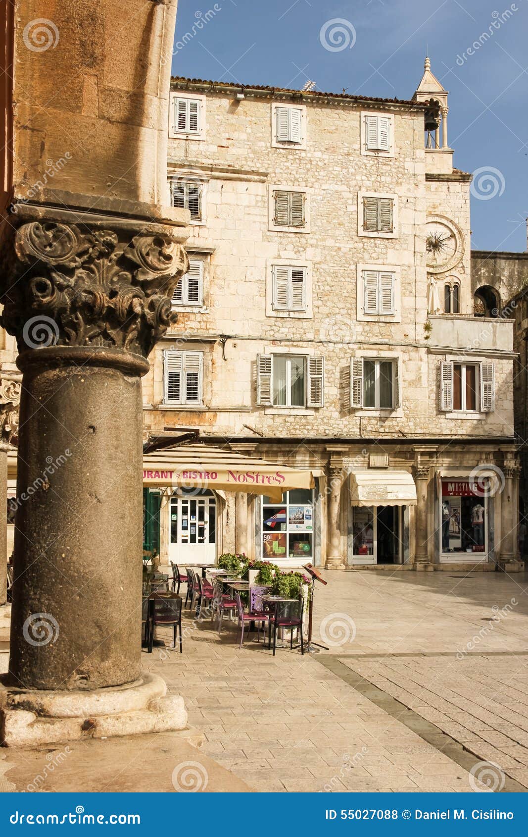 Peoples Square . Split. Croatia Editorial Stock Photo - Image of clock ...
